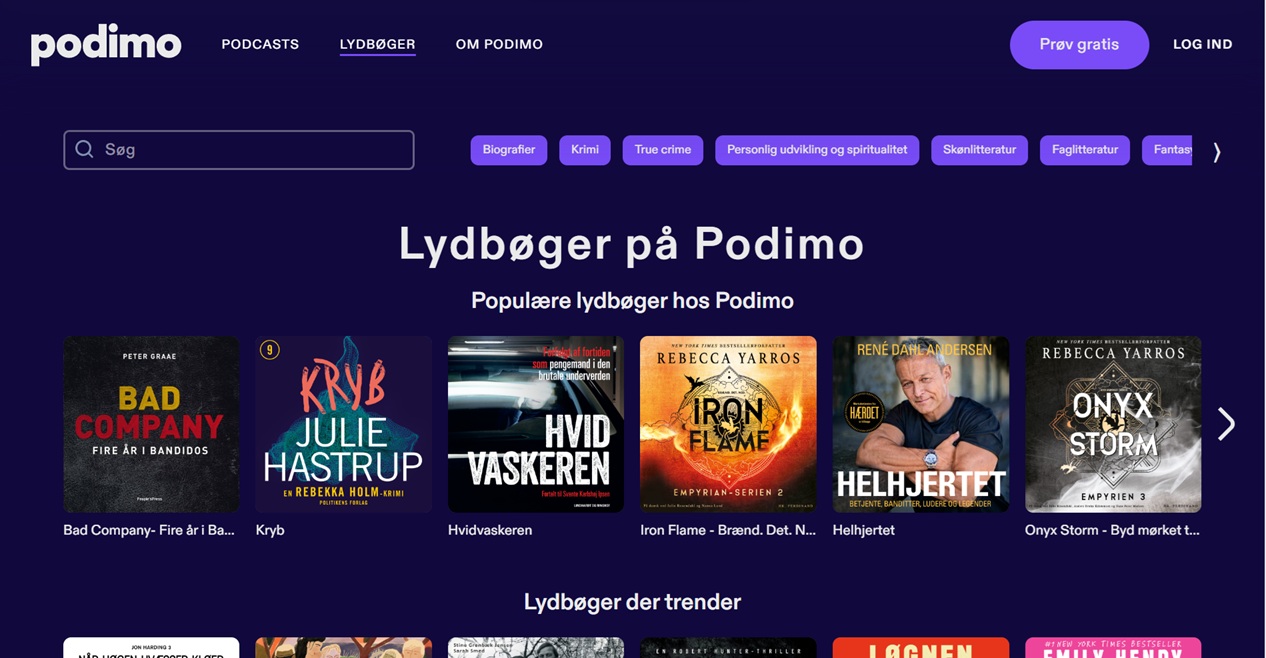 → Anmeldelse af Podimo | Se priser, fordele & ulemper (2025)